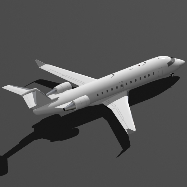 3d challenger 850 private business jet model