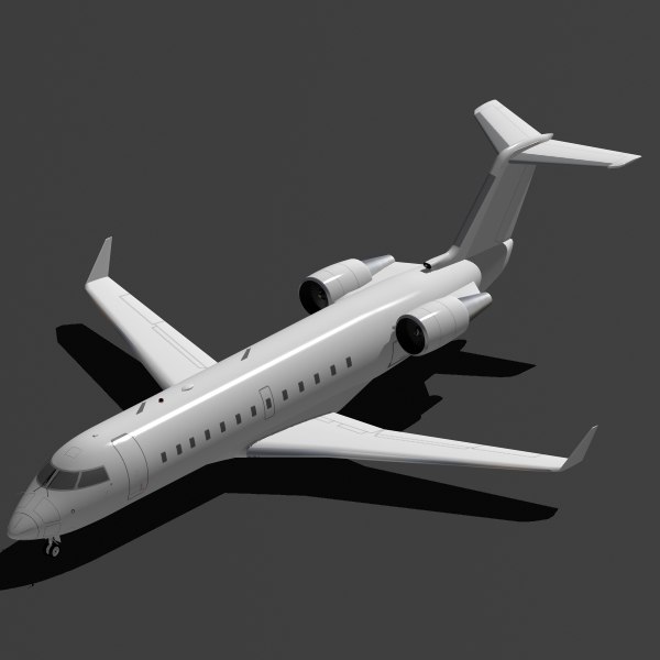 3d challenger 850 private business jet model