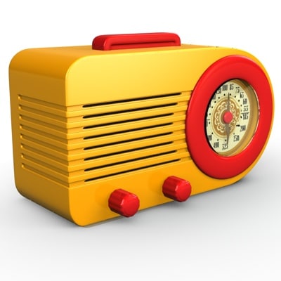 retro radio vintage iconic 3d c4d