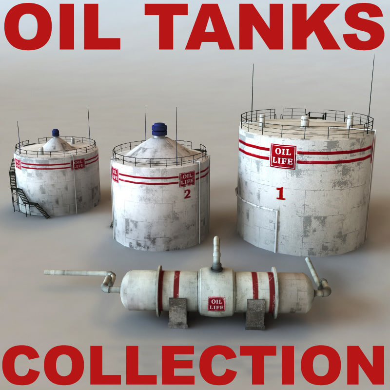 oil tanks 3d model