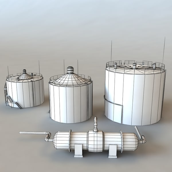 oil tanks 3d model