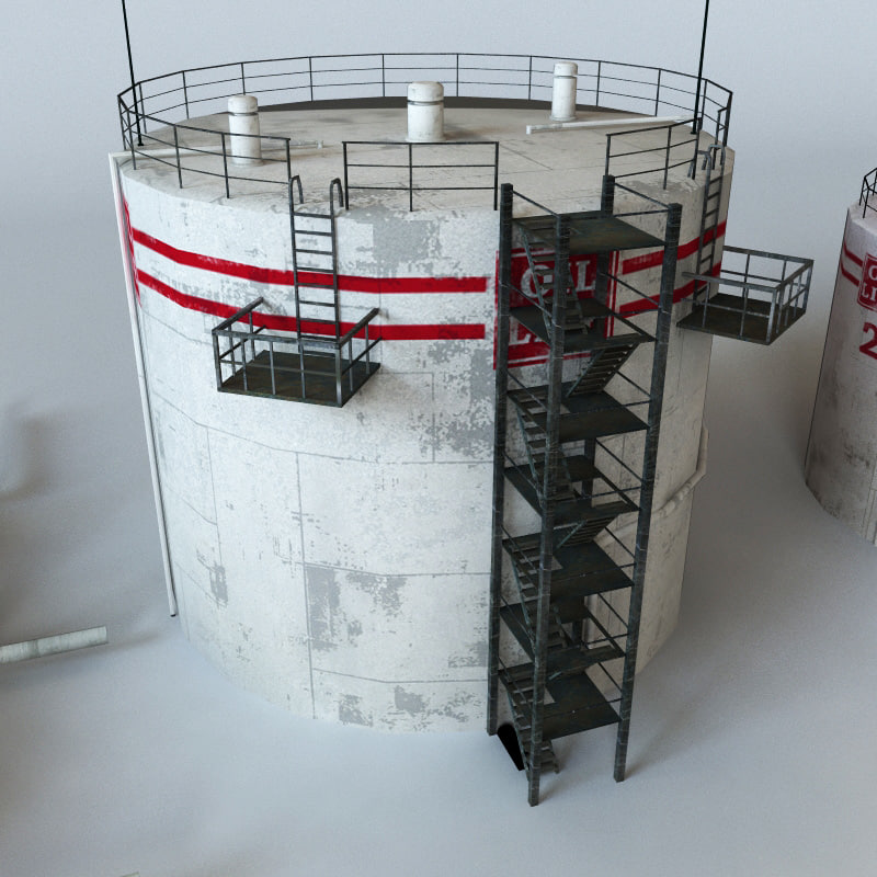 oil tanks 3d model