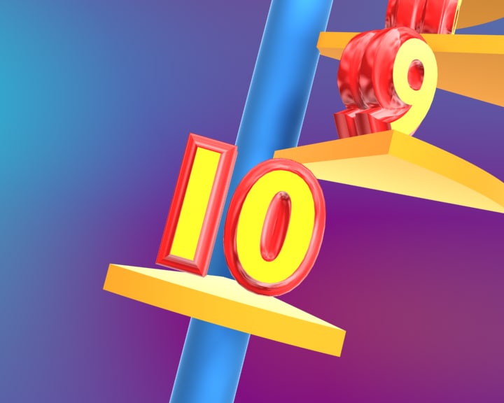 3d count numbers animation