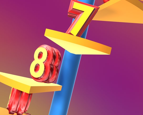 3d count numbers animation