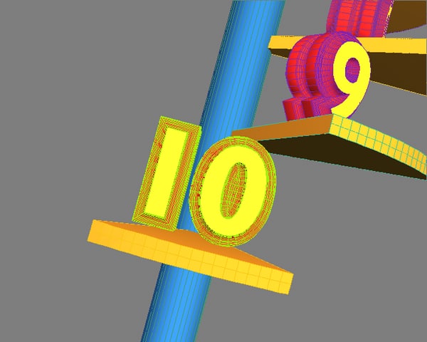 3d count numbers animation