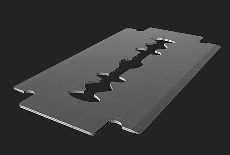 razor blade 3d model