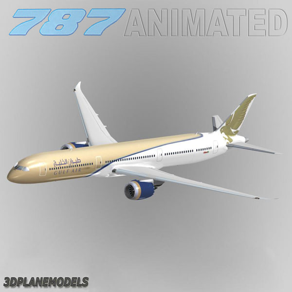 modèle 3D de B787-10 Gulf Air - TurboSquid 414424