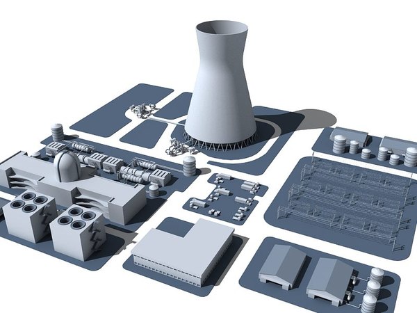 3d nuclear power plant model