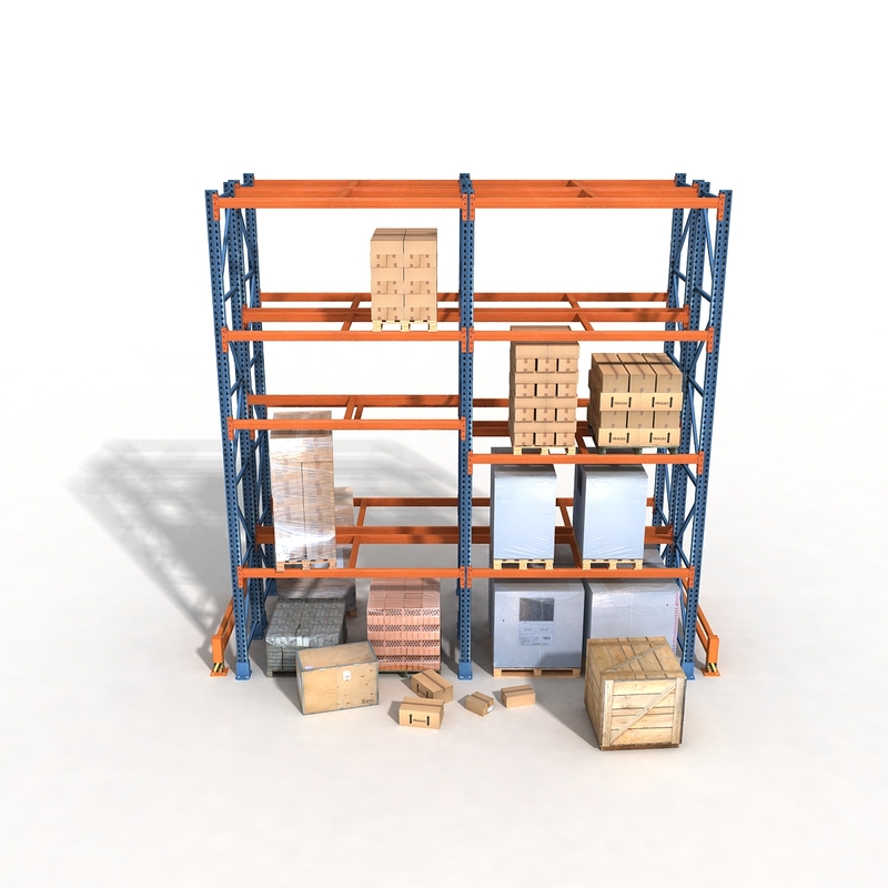 pallet rack 1 3d model