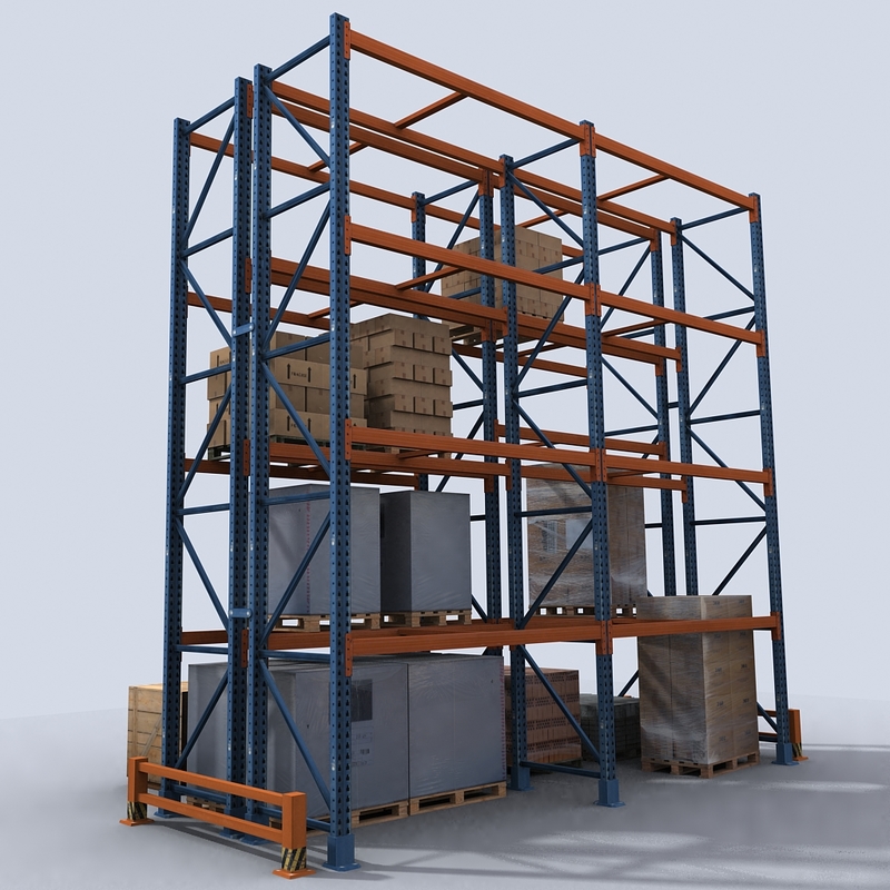 pallet rack 1 3d model
