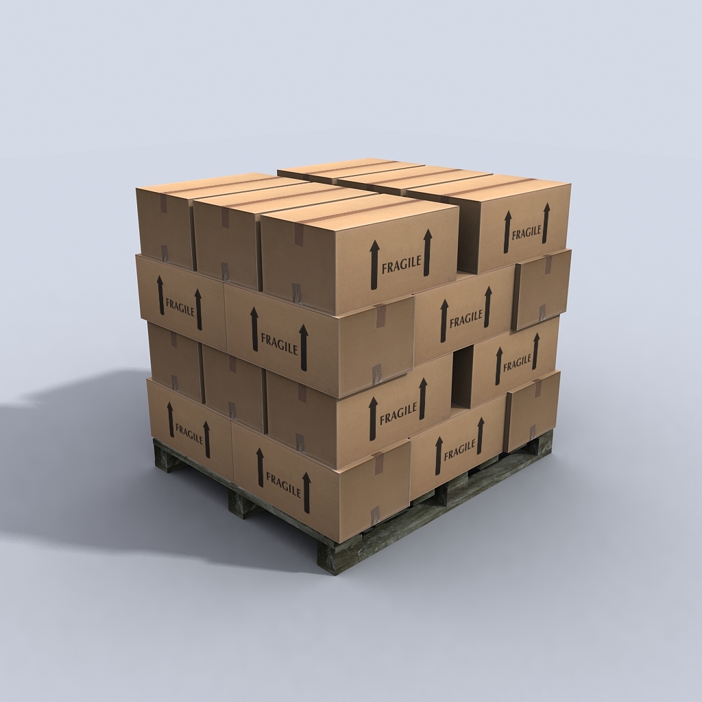 pallet rack 1 3d model