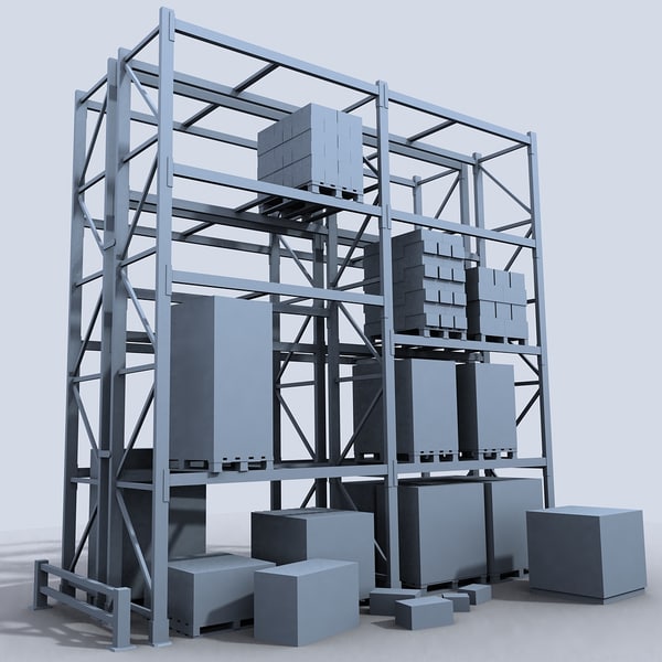 pallet rack 1 3d model