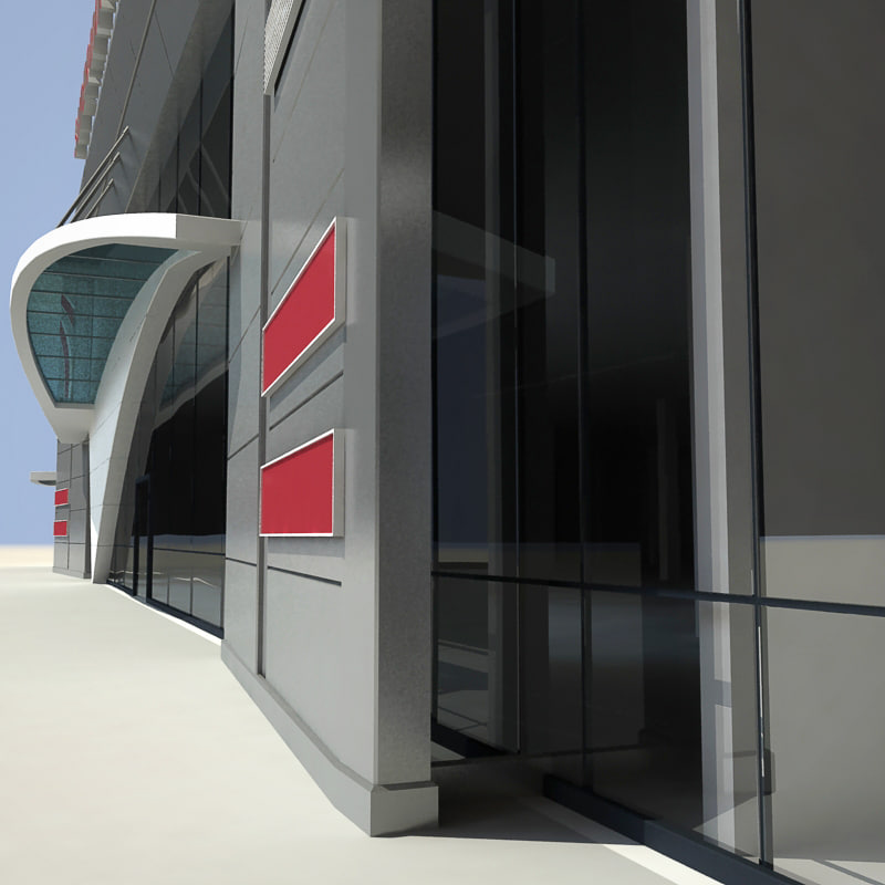 3d supermarket scene modelled