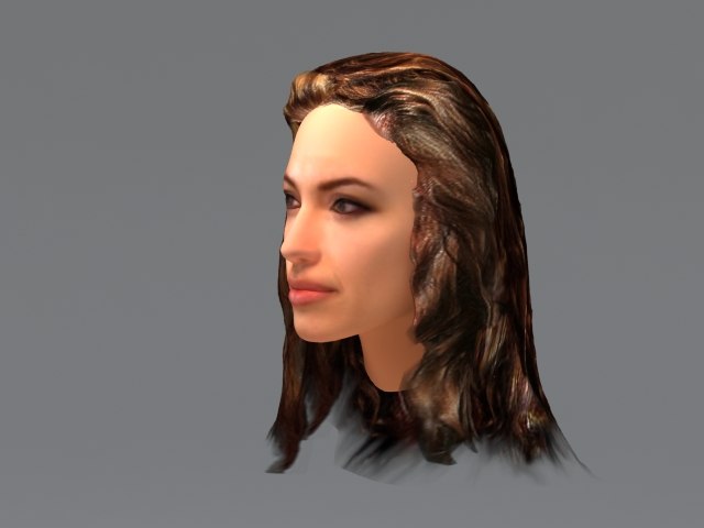 Angelina Jolie Hair 3d Model
