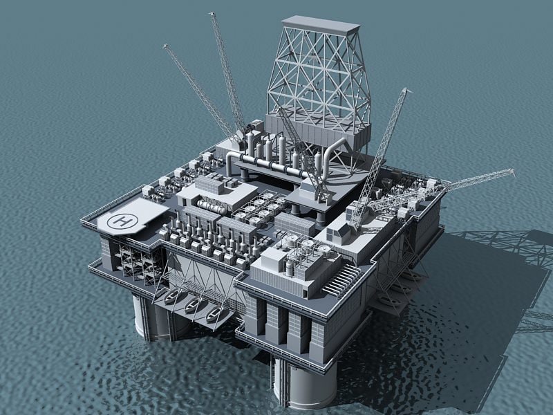 3d model oil platform