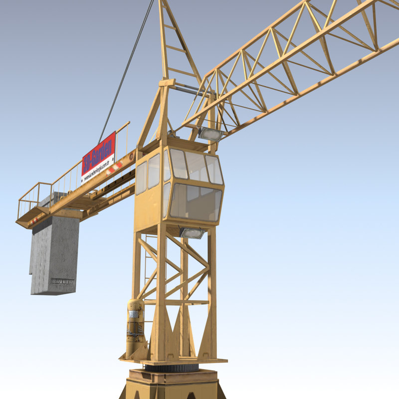 tower crane 02 3d model