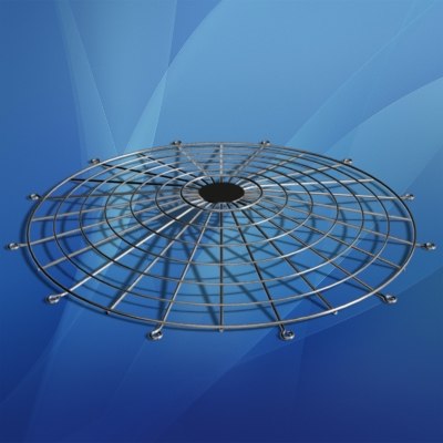 chrome fan guard 3d model