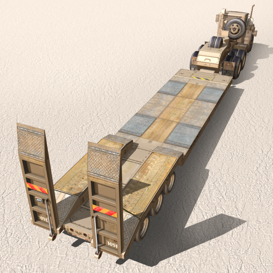 3ds military truck-low loader trucks