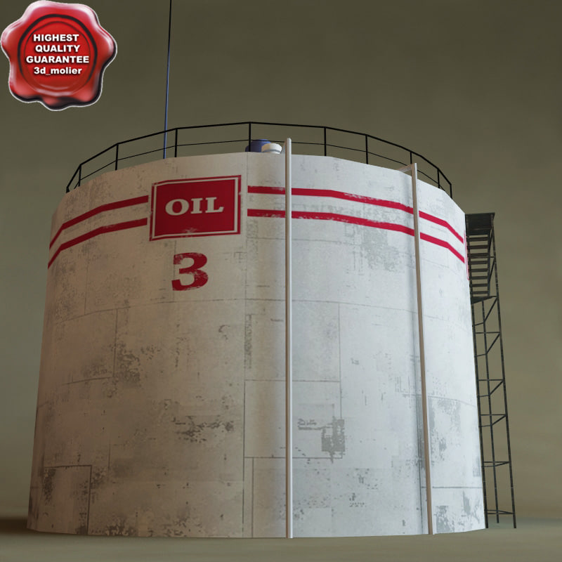 oil tank v2 3d model