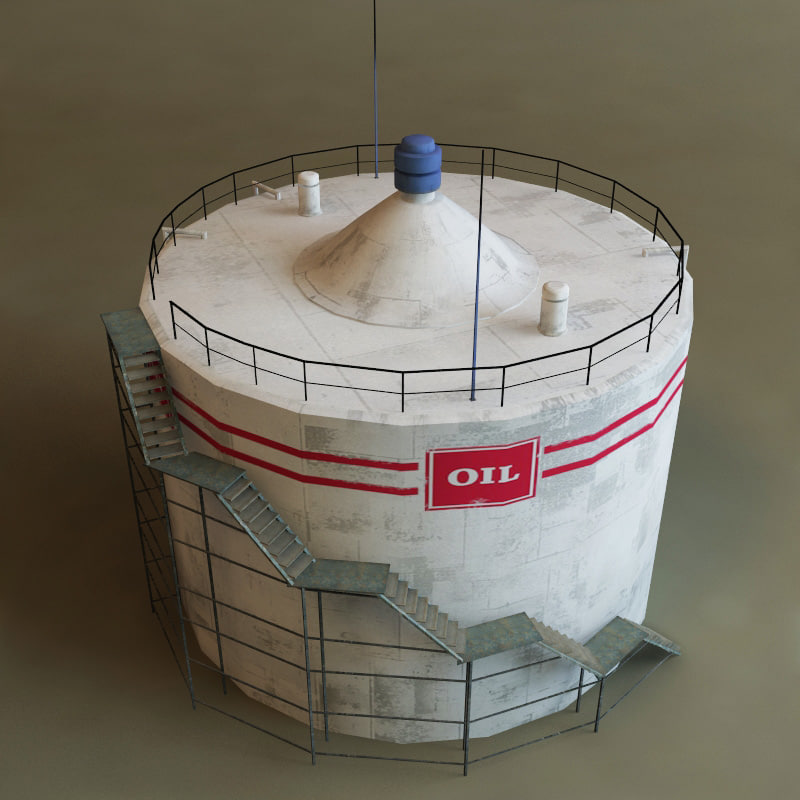 oil tank v2 3d model