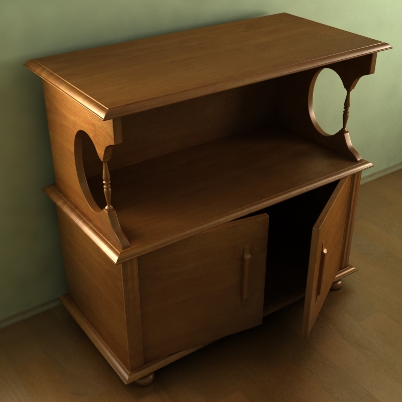 old television table 3d max