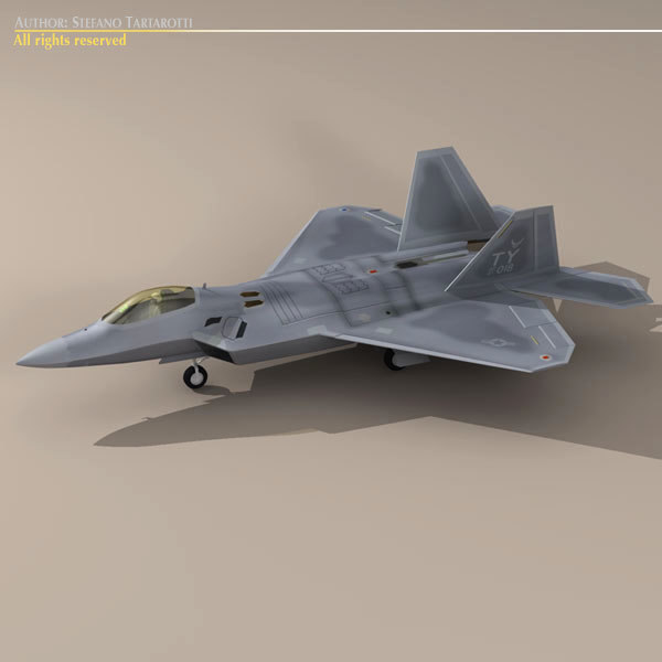3dsmax f22 raptor f-22 fighter