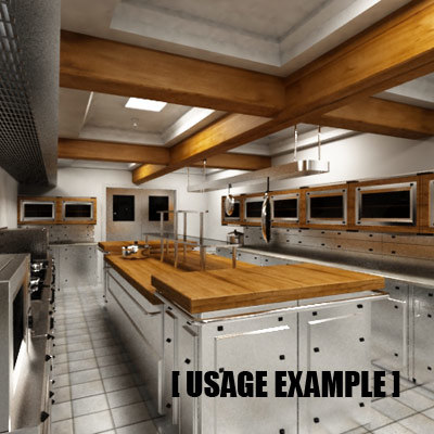 3d restaurant kitchen model