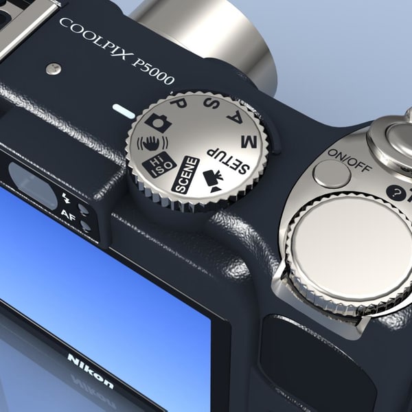 nikon coolpix p5000 camera 3d 3ds
