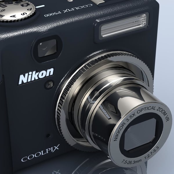 nikon coolpix p5000 camera 3d 3ds