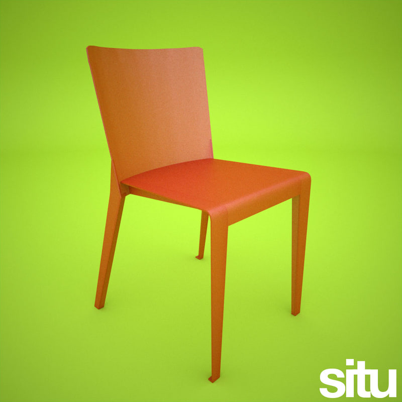 3d polypropylene plastic designer chair model