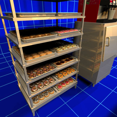 3d model donut shop equipment 01