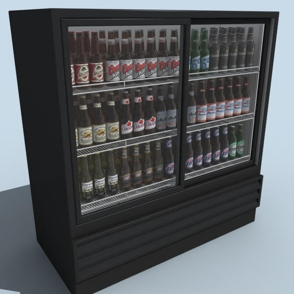 bar beer bottles 3d model