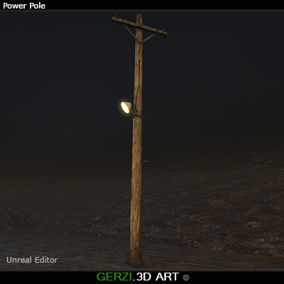3d power pole model