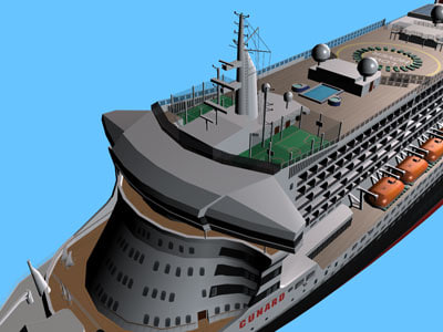 3d queen mary 2 model
