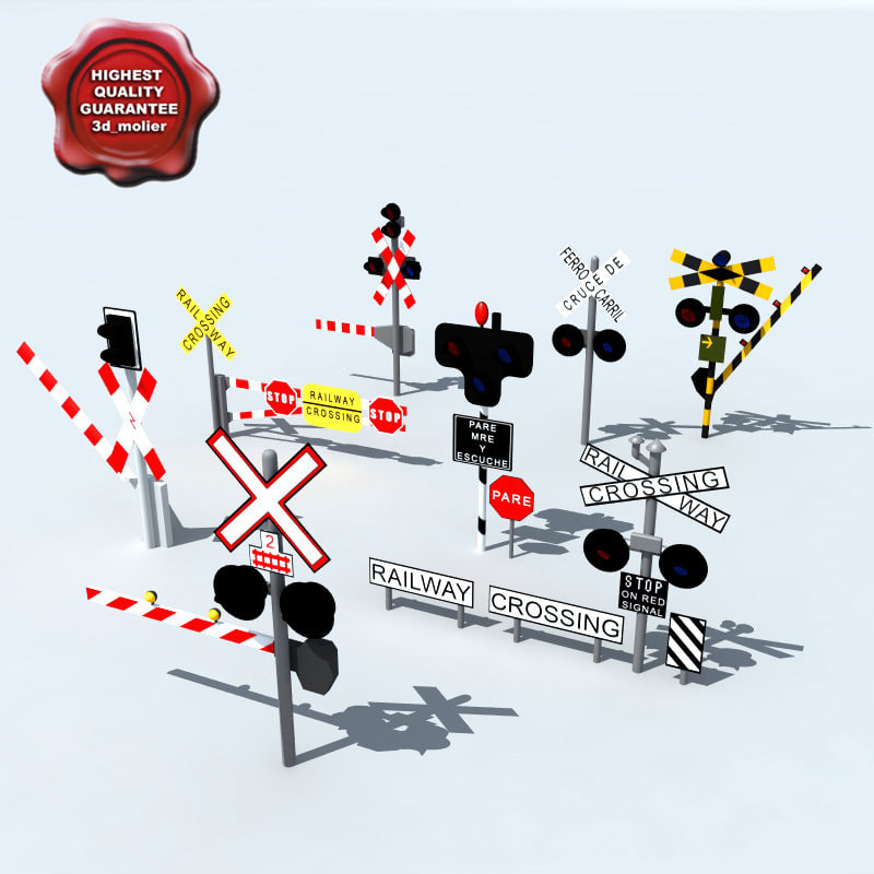 3d railroad crossings model