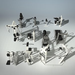 glute machine 3d model