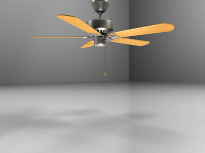 realistic ceiling fan 3d model