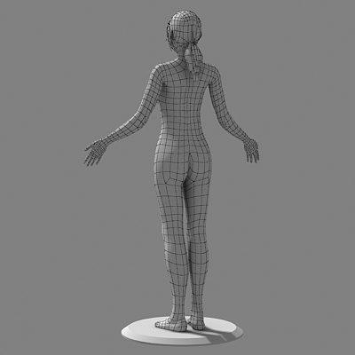 3d model female human