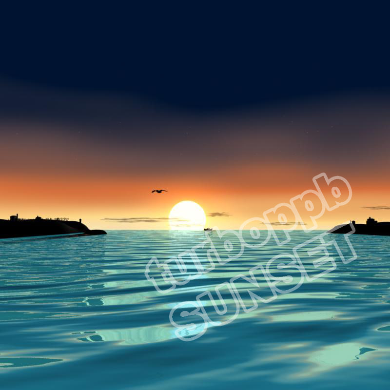 sunset sun 3d model