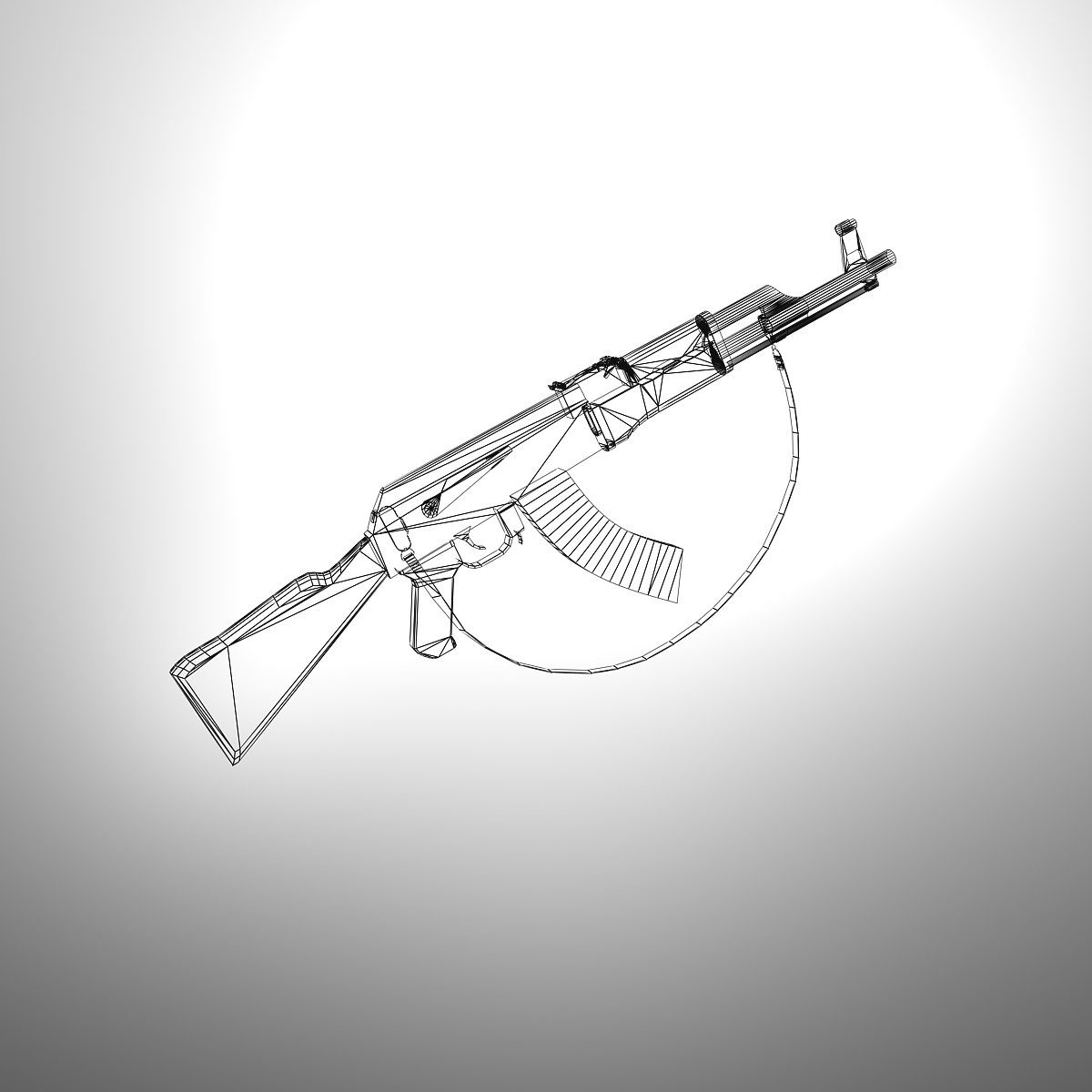 3d ak 47 model