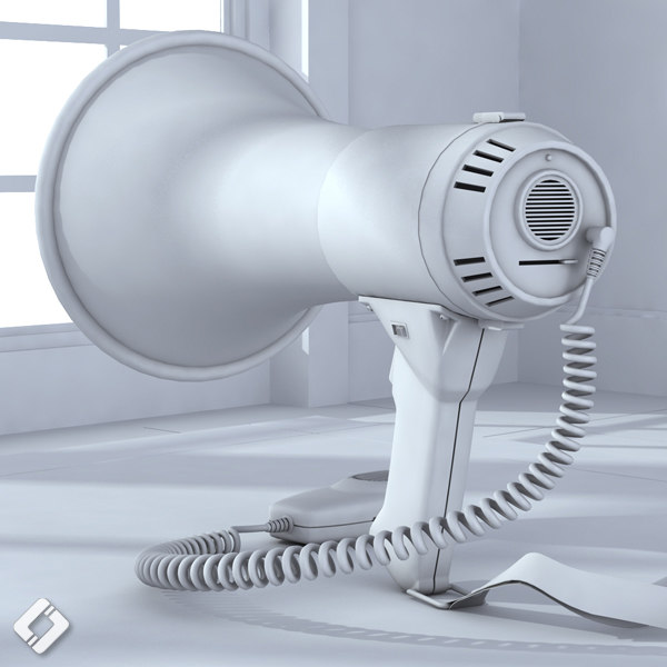 3d model megaphone phone