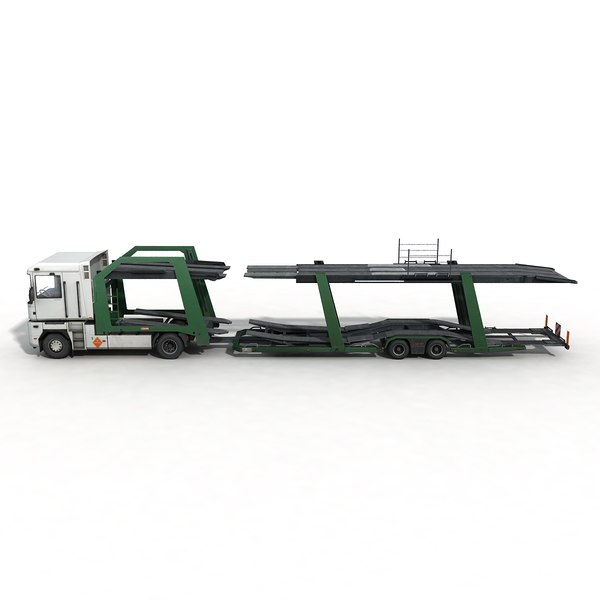 3d car transporter truck model