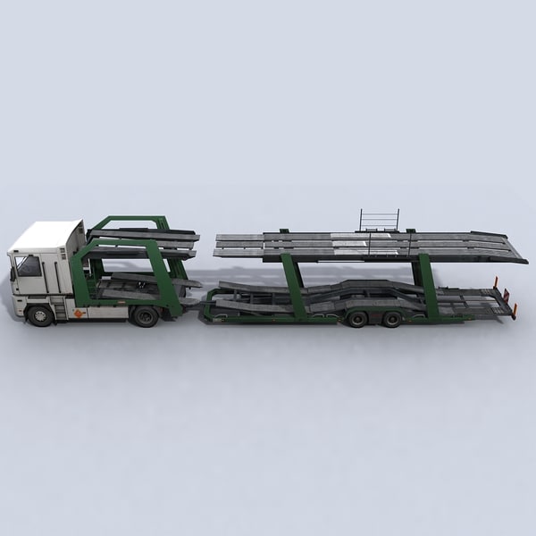 3d car transporter truck model