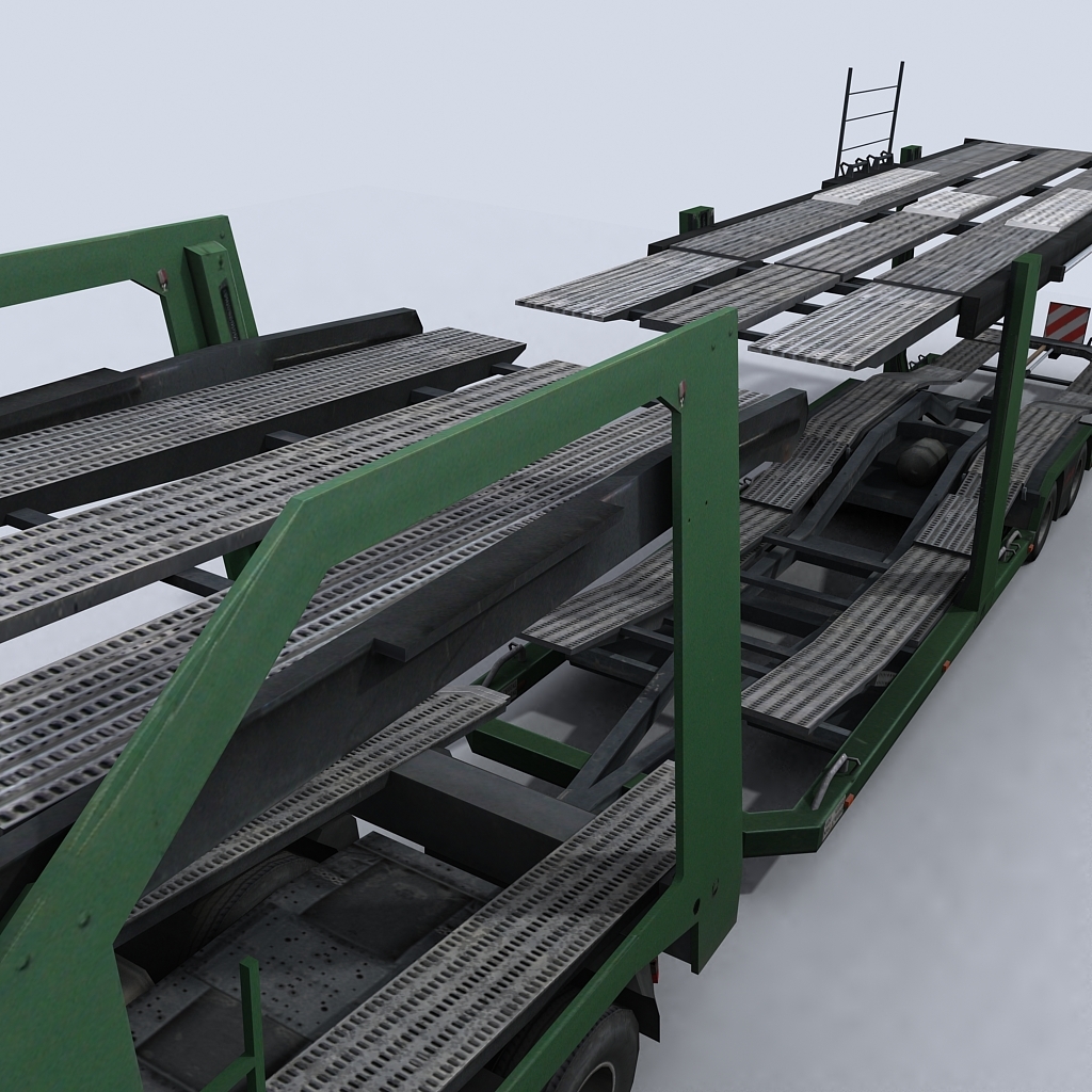 3d car transporter truck model