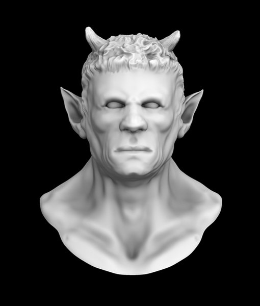Uma cabeça de um Fauno (pan grega) Modelo 3D - TurboSquid 420150