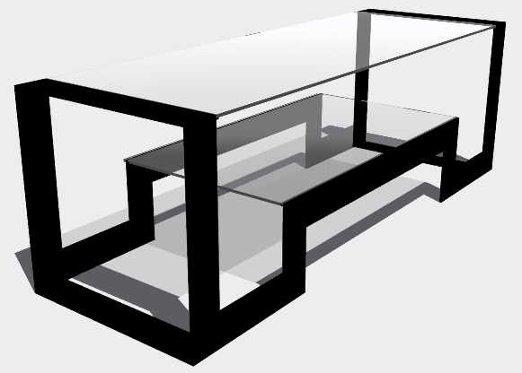 3d dwg coffee table