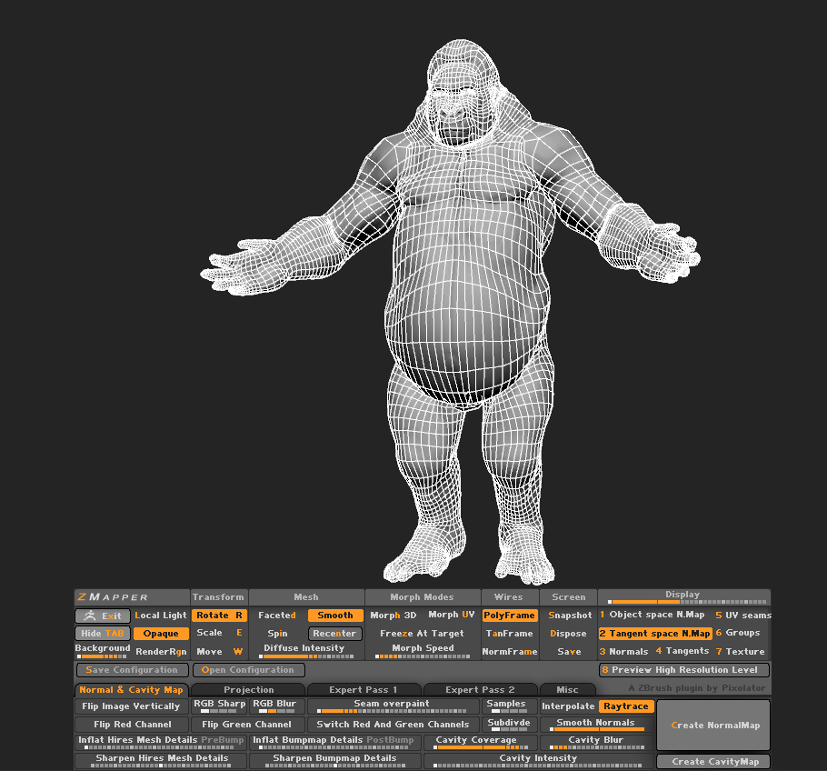 gorilla normal maps 3d obj