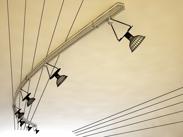 track lighting curve 3d max