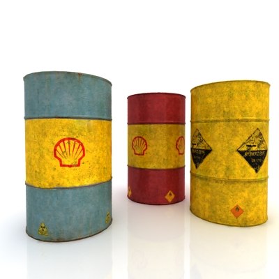 oil barrels 3d model