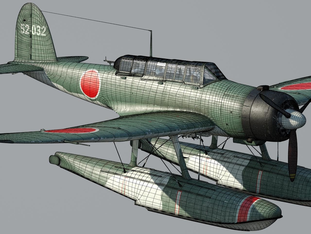 max wwii seaplane aichi e13a